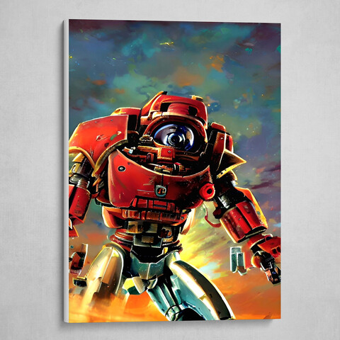 Anime Robot by N Saxton Abstract Art
