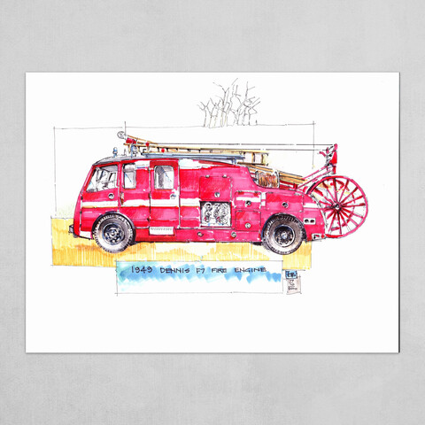 1949 Dennis F7 Fire Engine and Ladder by Deon van Biljon