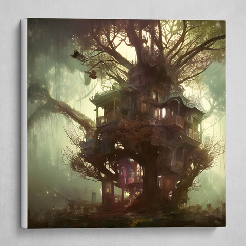 Mysterious tree house by Mina.Melika