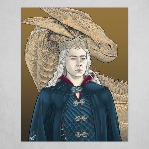 QUEEN RHAENYRA TARGARYEN & SYRAX by Fernando Fernandez