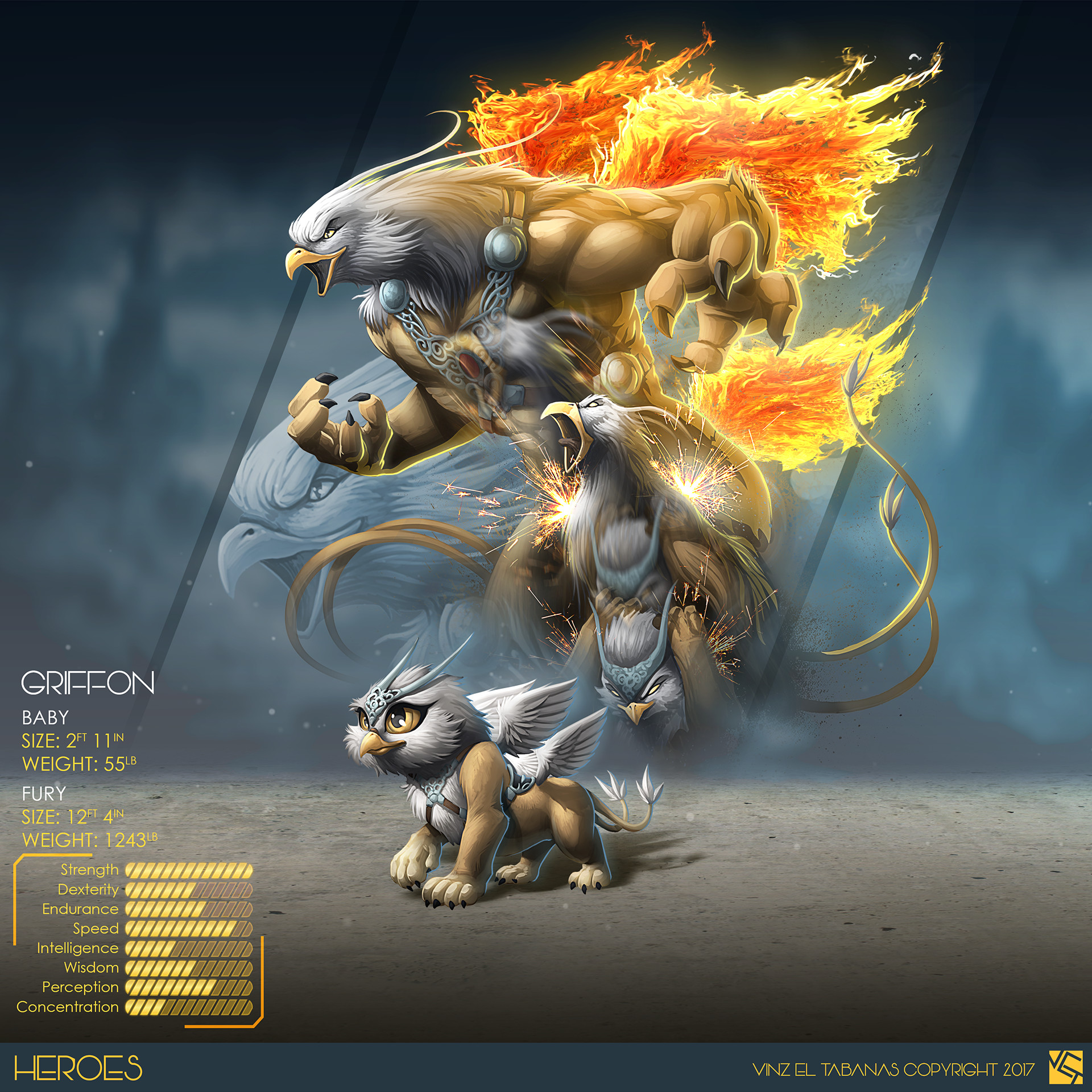 Griffon by Vinz El Tabanas : r/Gryphons