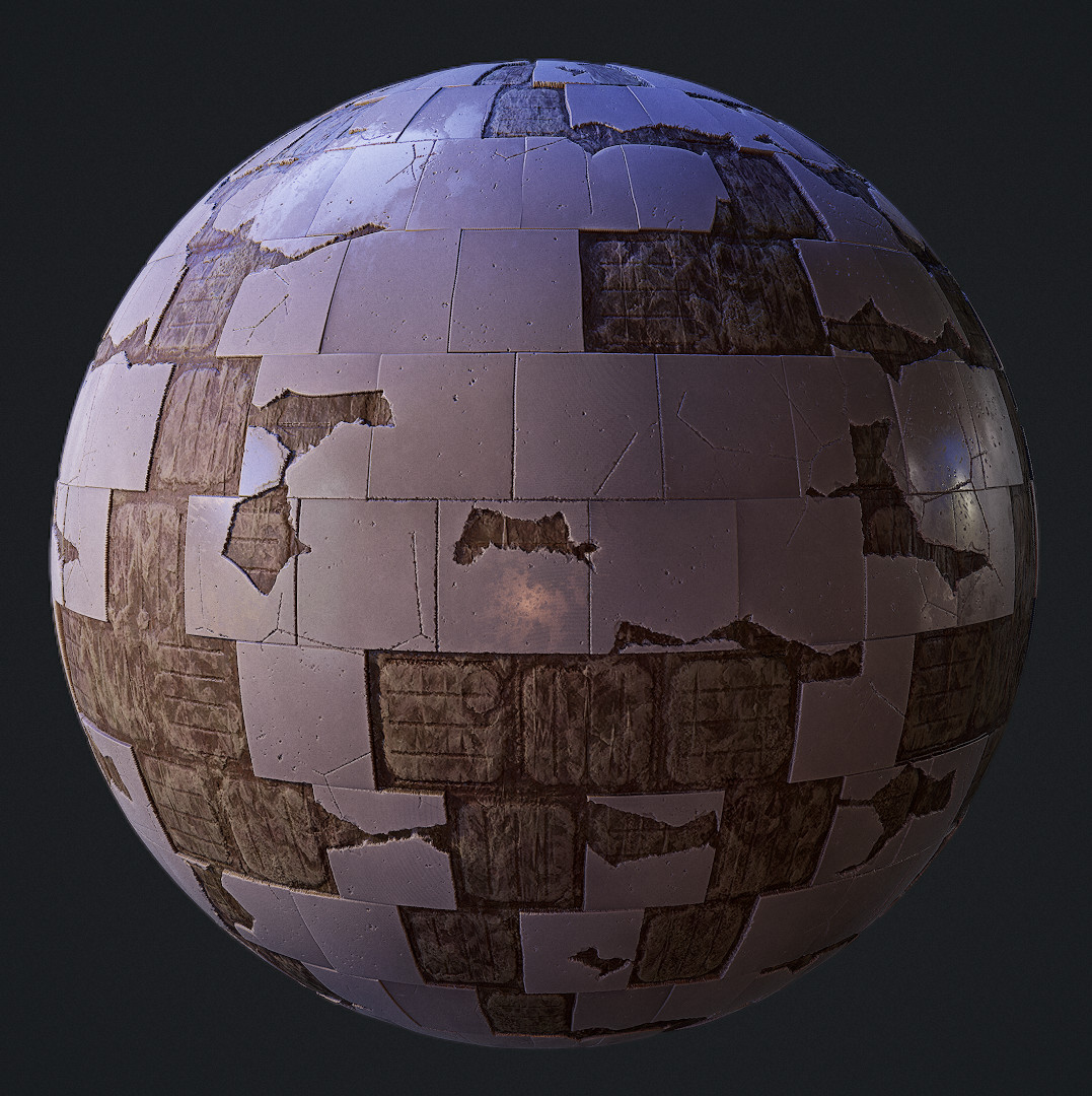 ArtStation - Substance Designer study: Broken Tiles