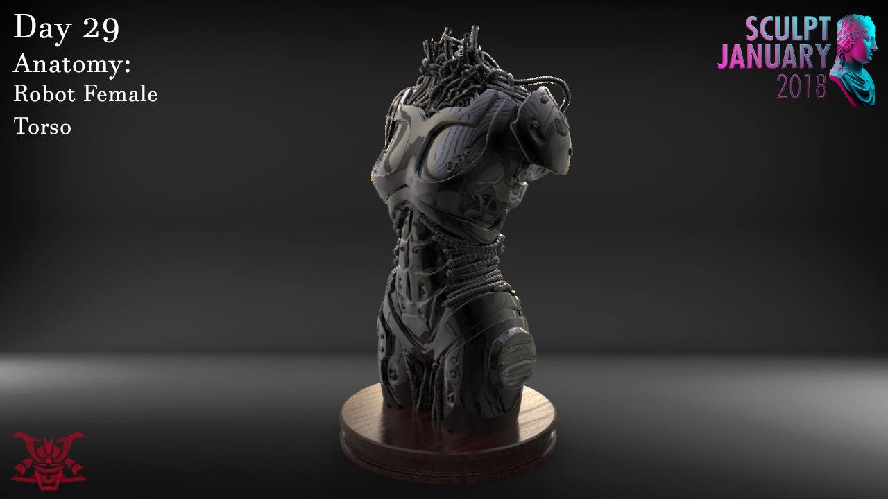 ArtStation - Cyborg Female Torso