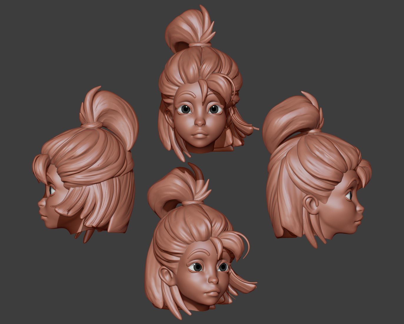 ArtStation - Iphone Girl mini update - Hair refinement