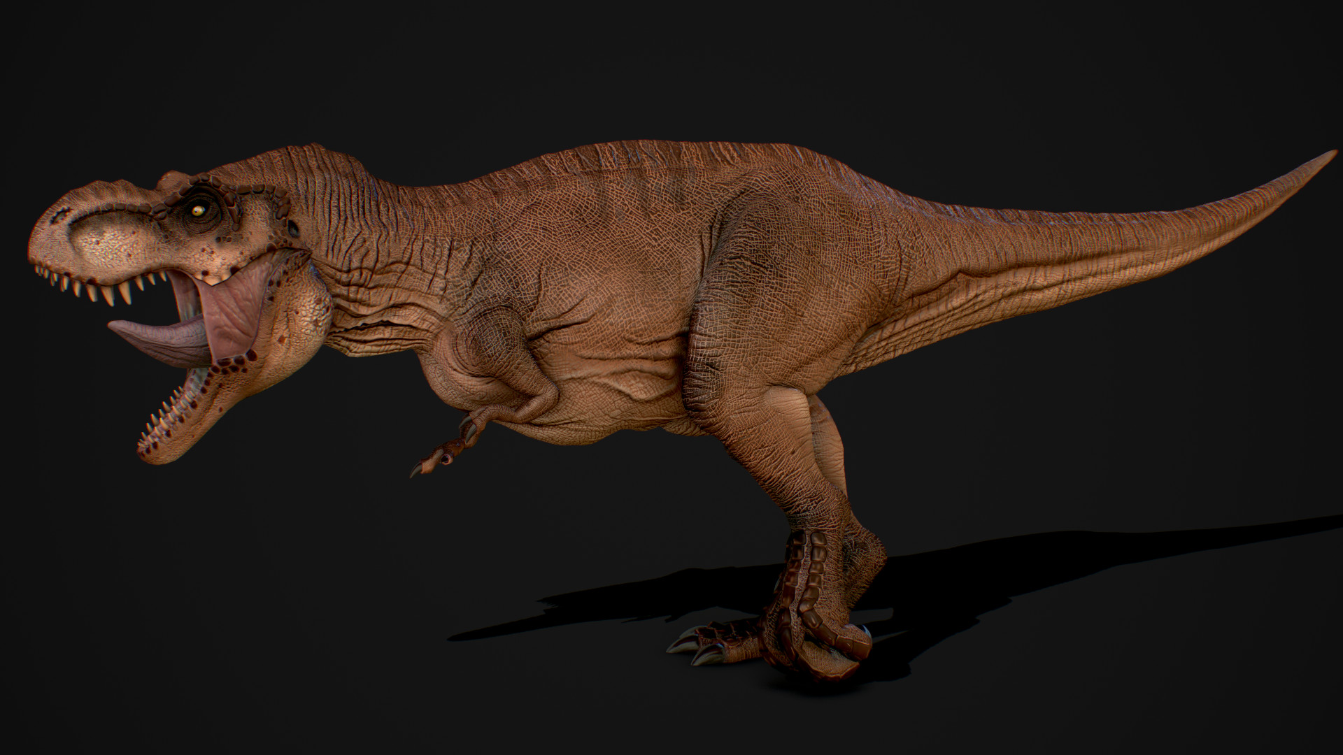 ArtStation - T-Rex Jurassic Park fan art in wip...