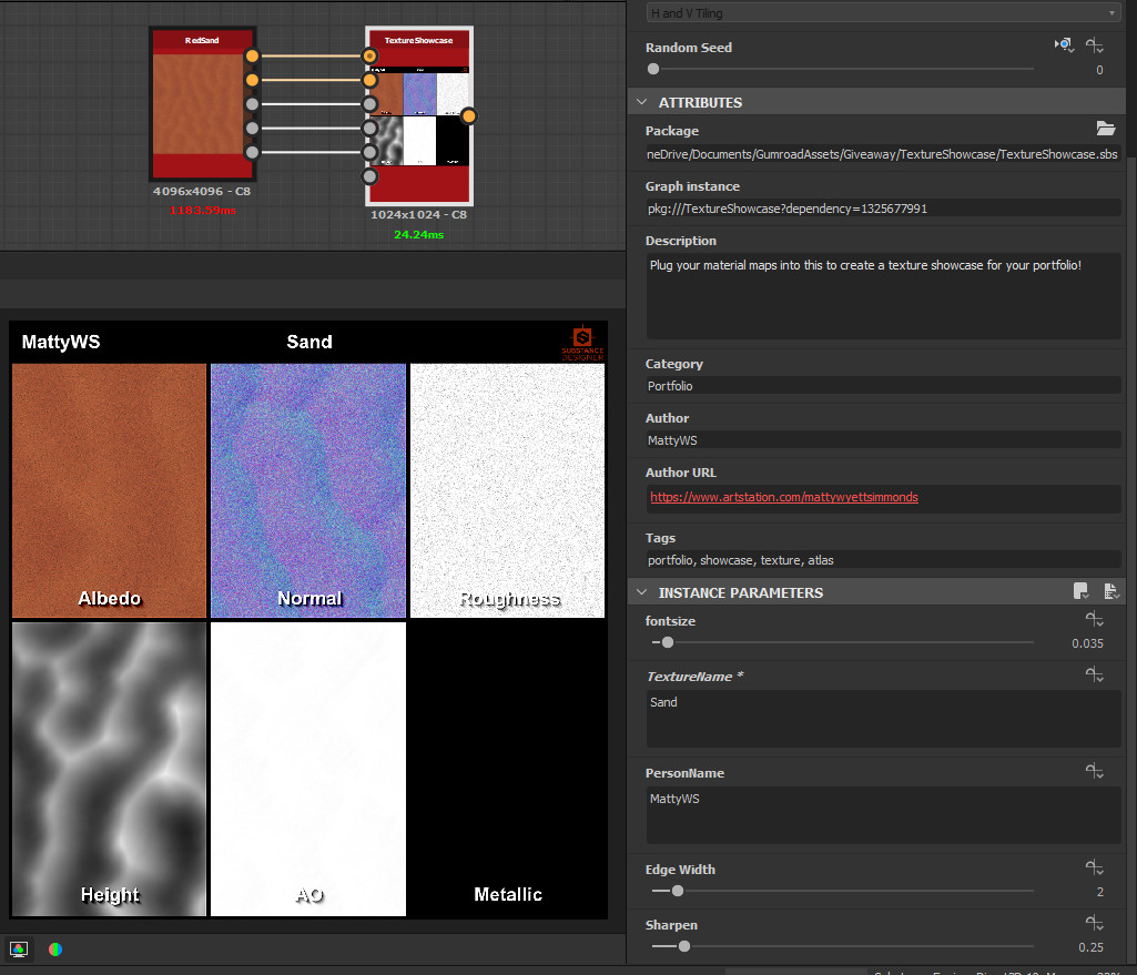 ArtStation - Texture Showcase node free!