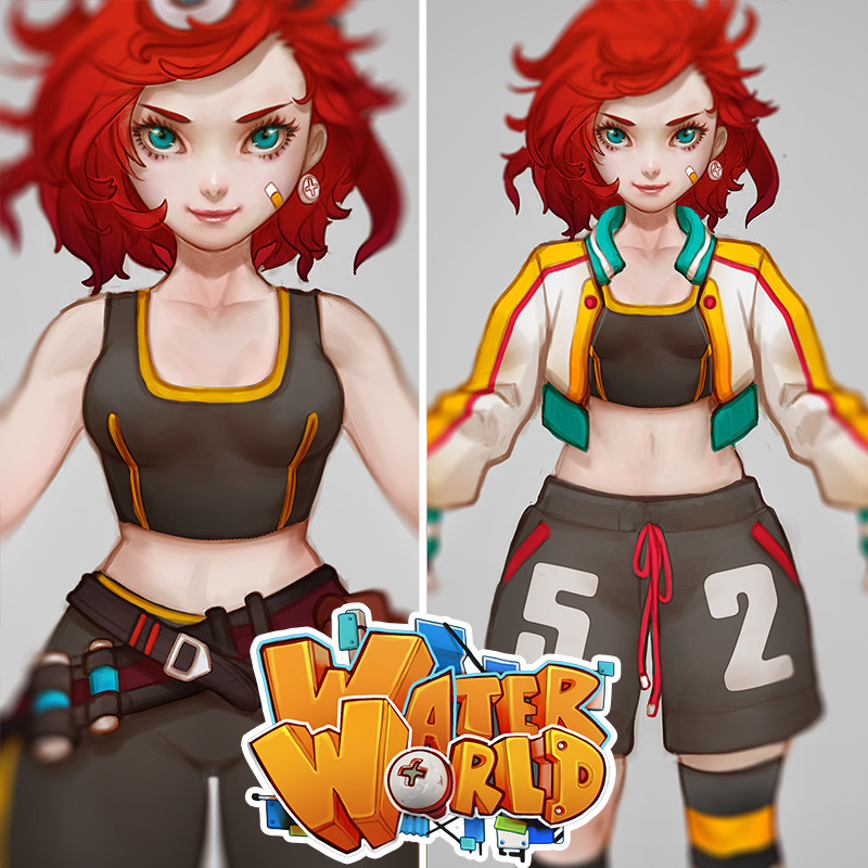 ArtStation - WaterWorld Update 004 - Mee Final Costume Design