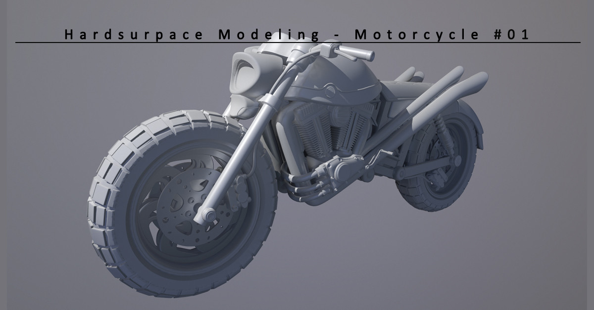 ArtStation - Hardsurpace Modeling - Motorcycle #01