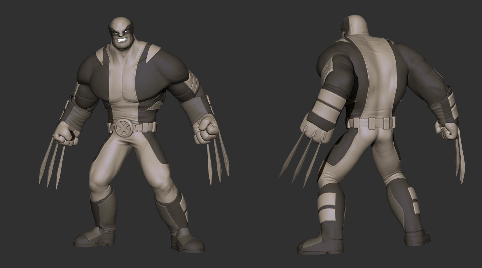 ArtStation - Wolverine WIP Pose test