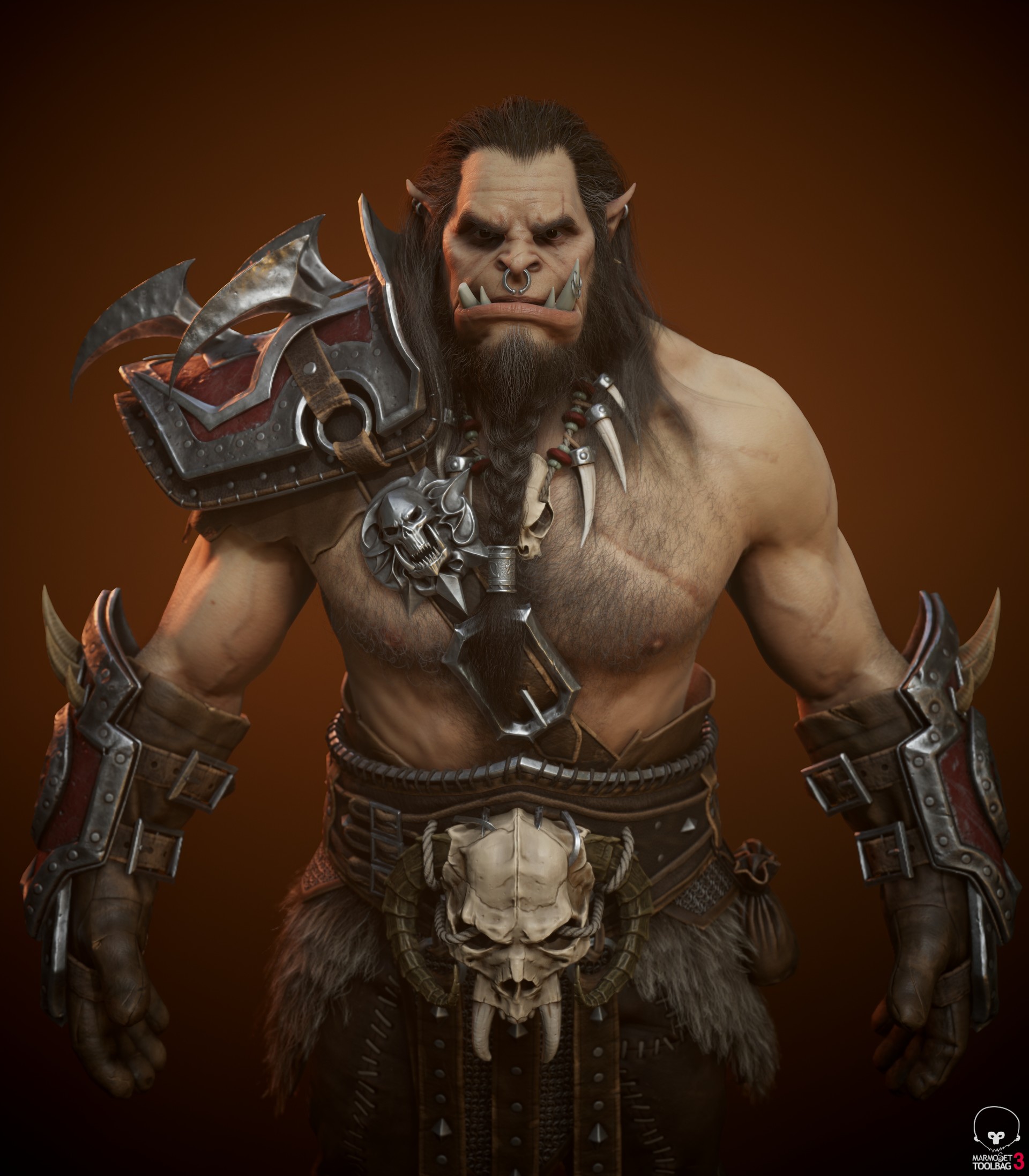 ArtStation - Orc - Texture progress