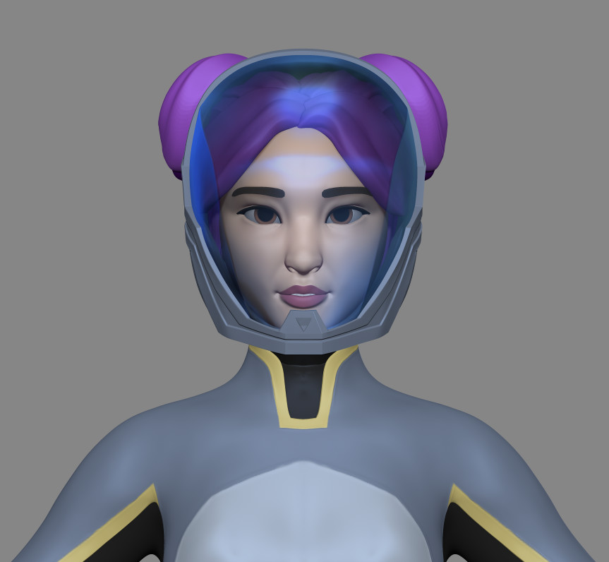 ArtStation - WIP of my Cosmic Surfer Update 01