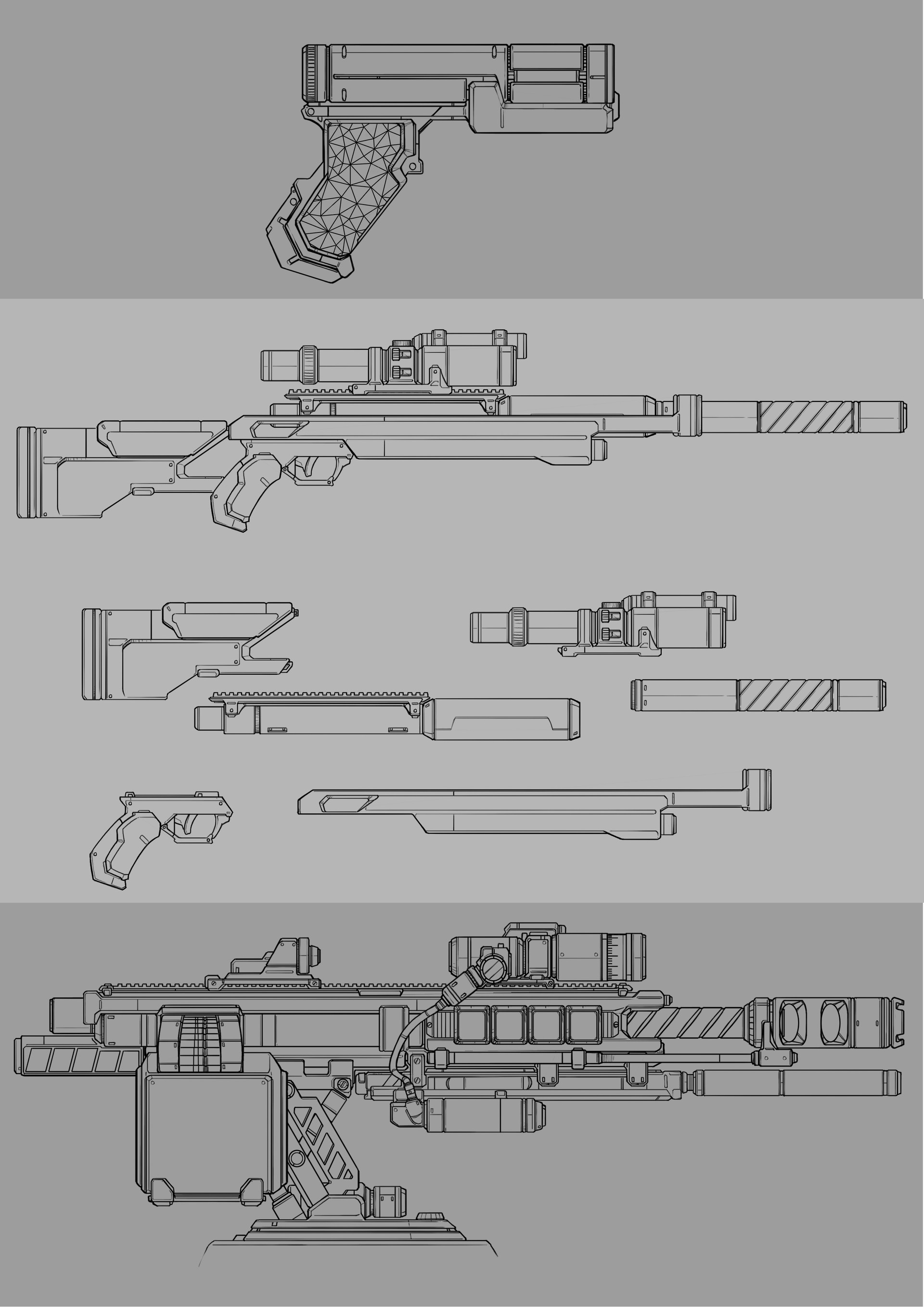 ArtStation - Next step with the guns ...