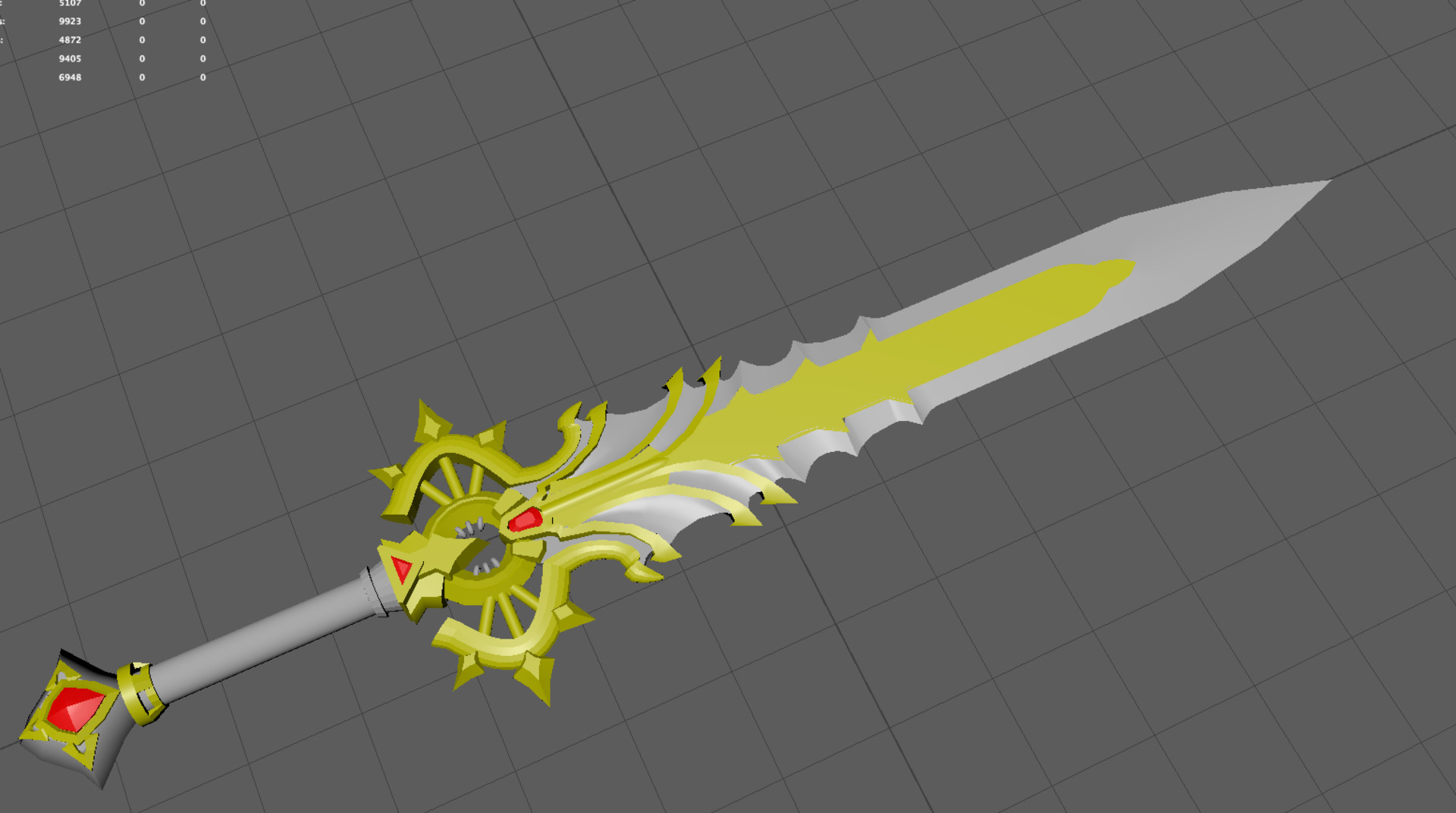 ArtStation - Hexen Fan Art Sword 3D Model W.I.P #1 Block out Stage