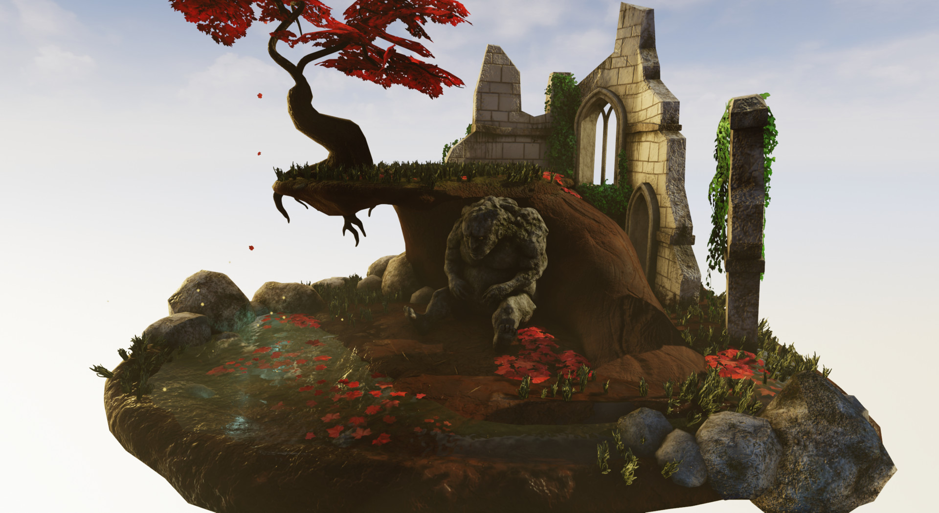 ArtStation - Diorama - Foliage, Particles and Errors, oh My!