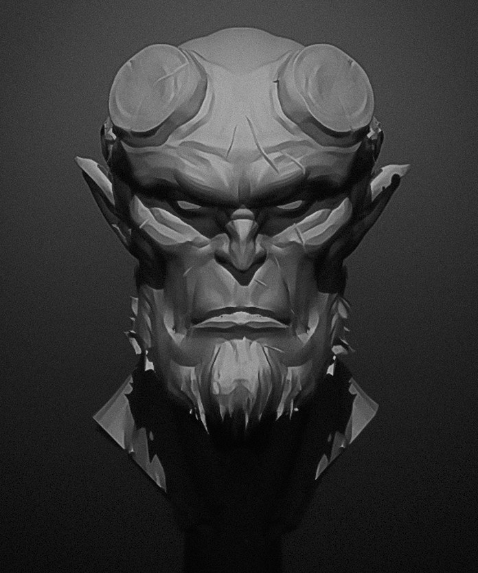 ArtStation - Sketch-Sculpt of Hellboy character
