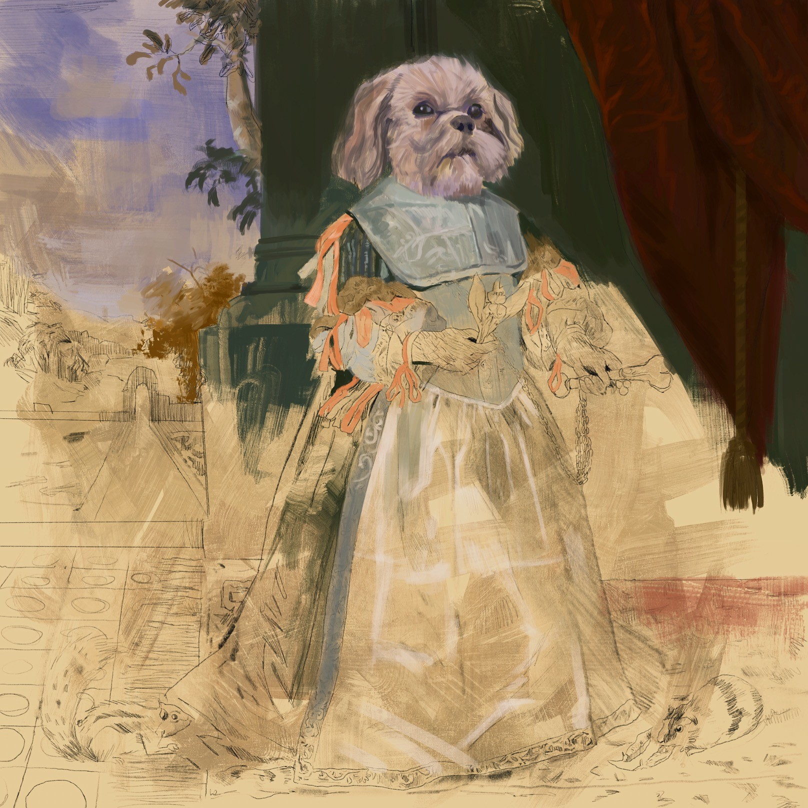 ArtStation - Doggo portrait in progress.