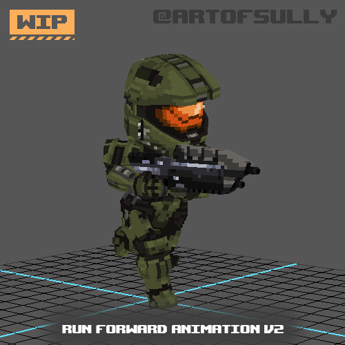ArtStation - [Halo Project WIP] Run Forward Animation v2