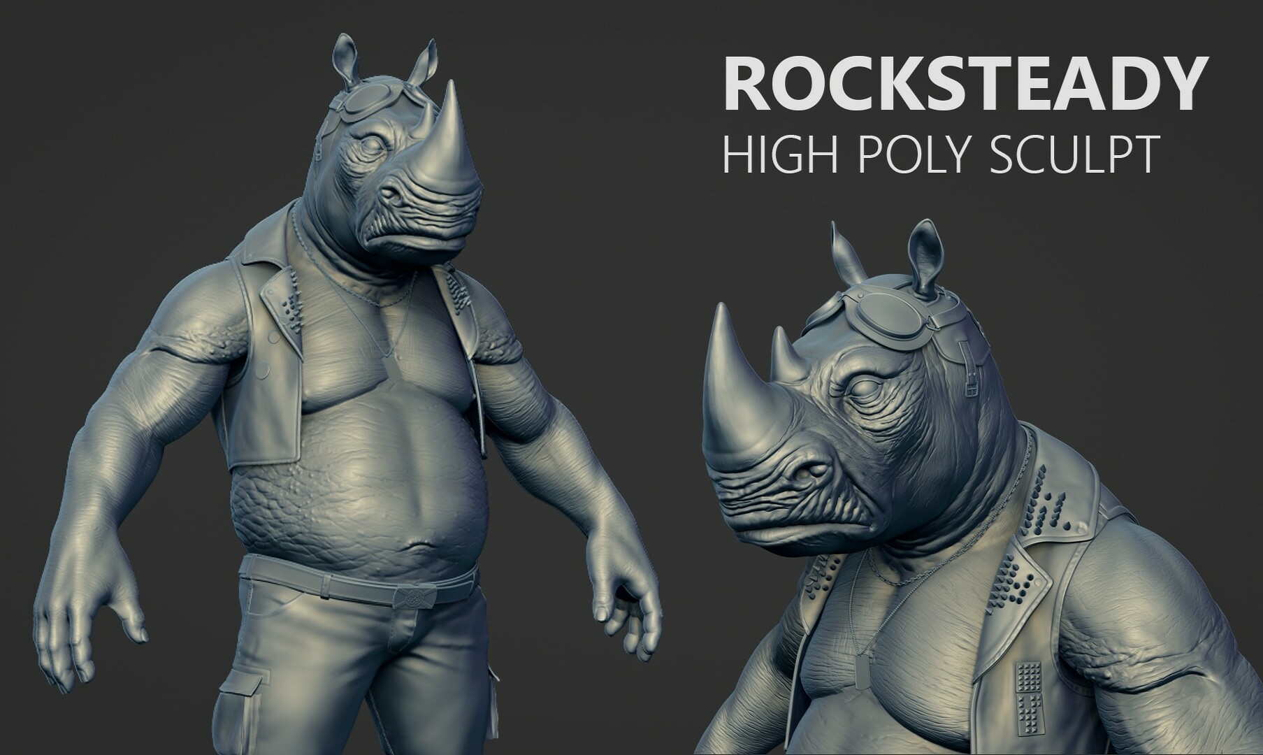 ArtStation - Rocksteady Hipoly finished