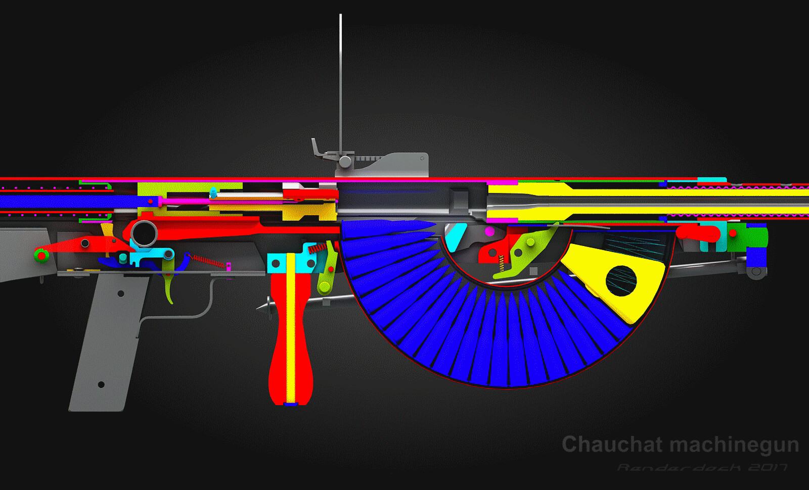 ArtStation - RD DIGEST vol.5: Chauchat. WWI machinegun