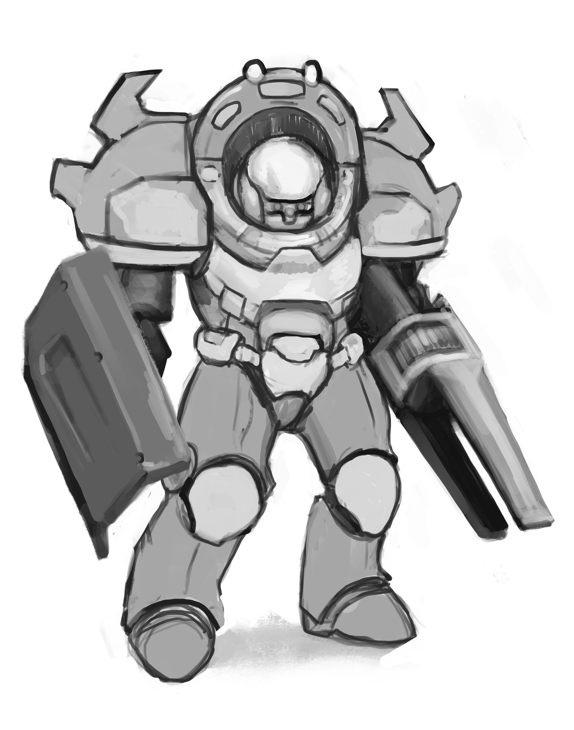 ArtStation - Rogue Thumbnails & Quick Space Marine