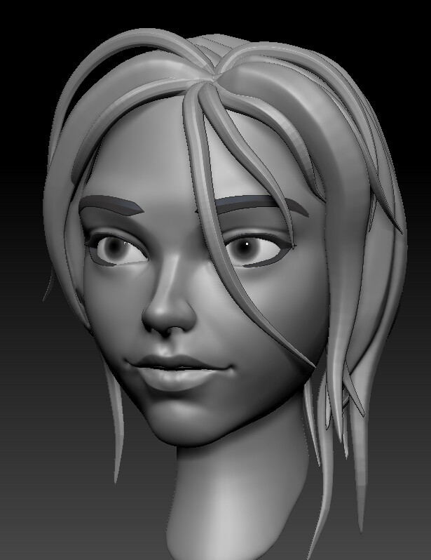 Eldwin Xu - Stylized Female Character WIP. Feedback is welcome.