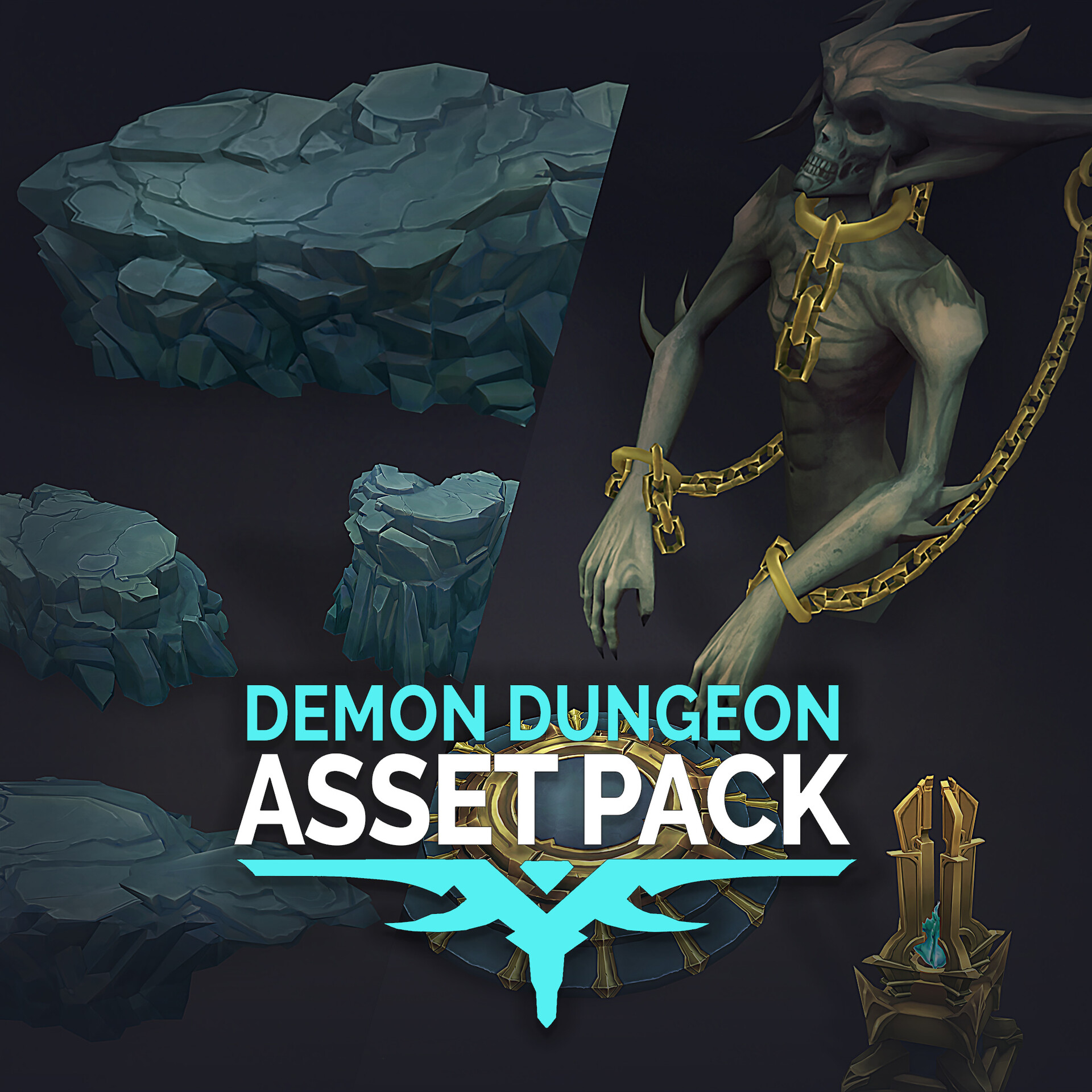 ArtStation - Demon Dungeon - Modular Assets Part 1