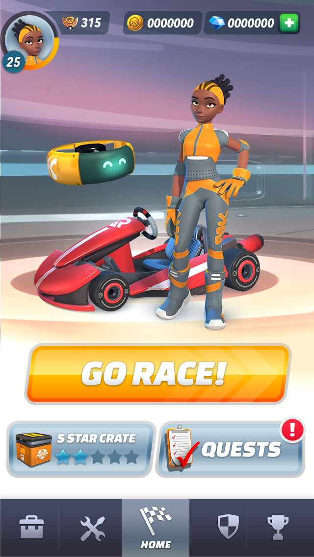 ArtStation - Go Race: Super Karts UI Before and After