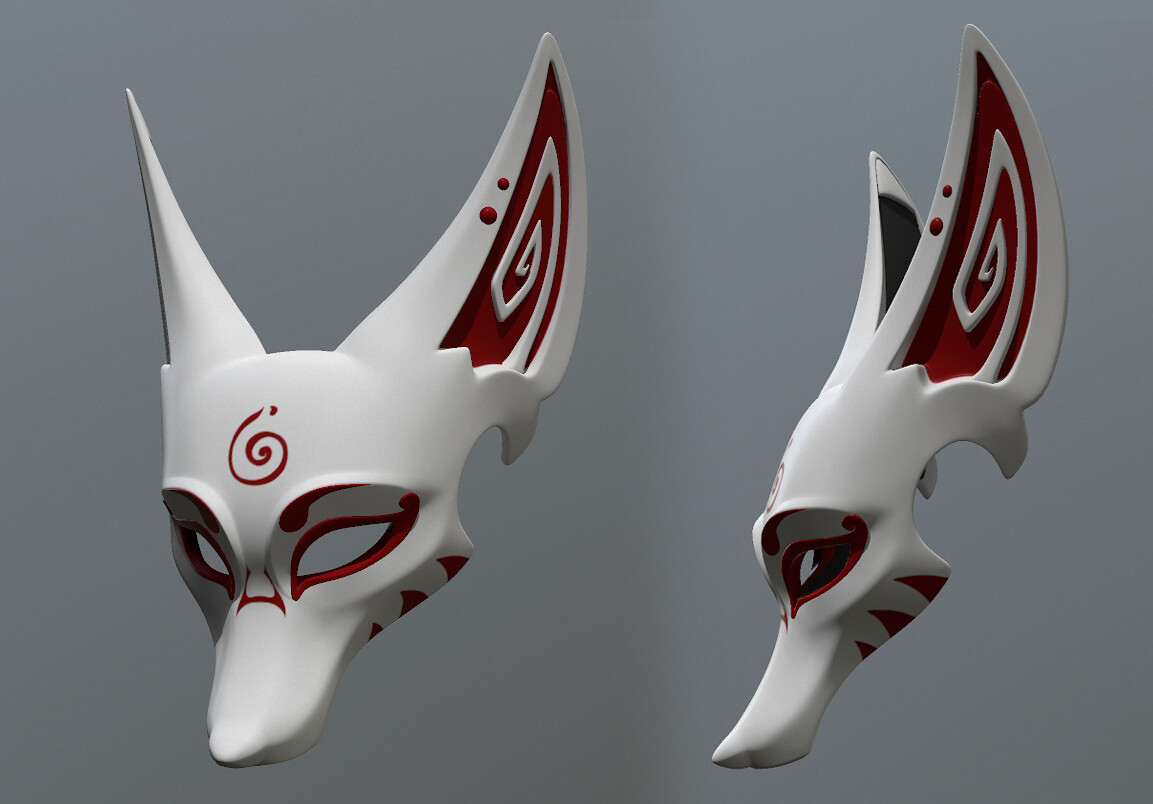 ArtStation - Kate Fox's mask [WIP #2]
