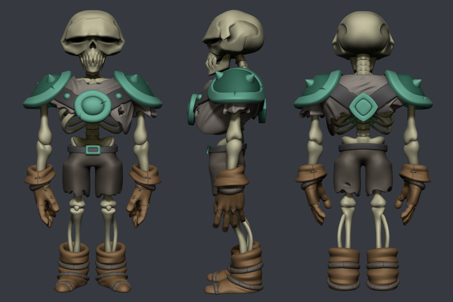 ArtStation - Skeleton Warrior for videogames - finished sculpt Wip II