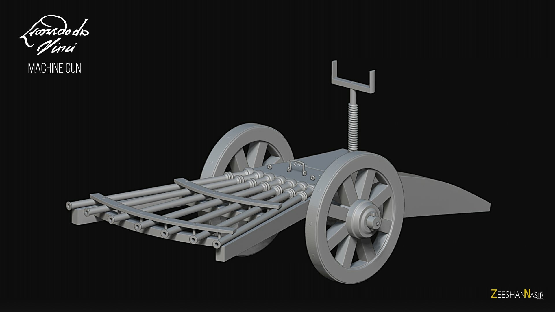 ArtStation - Leonardo da Vinci's Machine Gun (High-Poly - WIP)