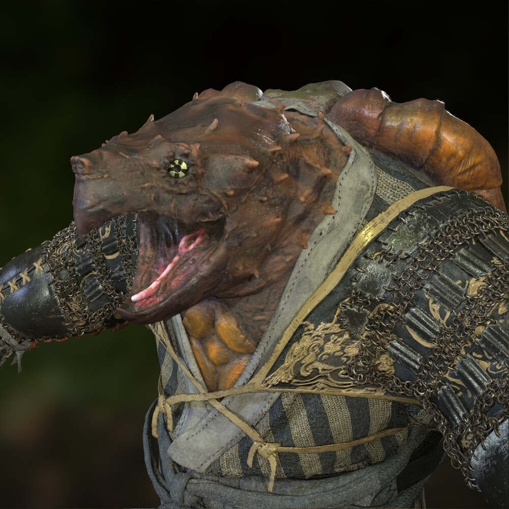 ArtStation - WIP Tortle Samurai