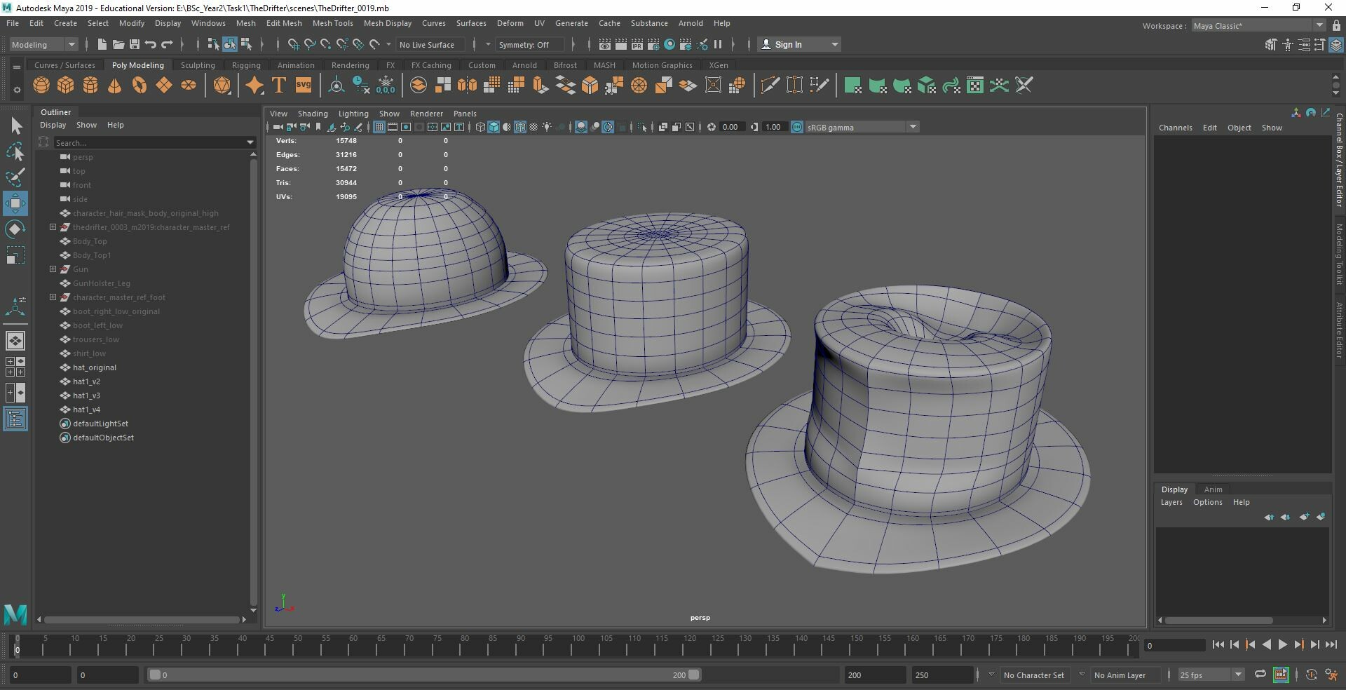 ArtStation - 7-11-2019 / Character's hat modelling