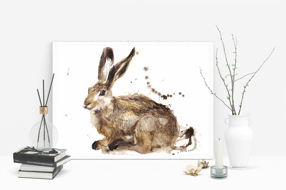ArtStation - Rabbit watercolour illustration