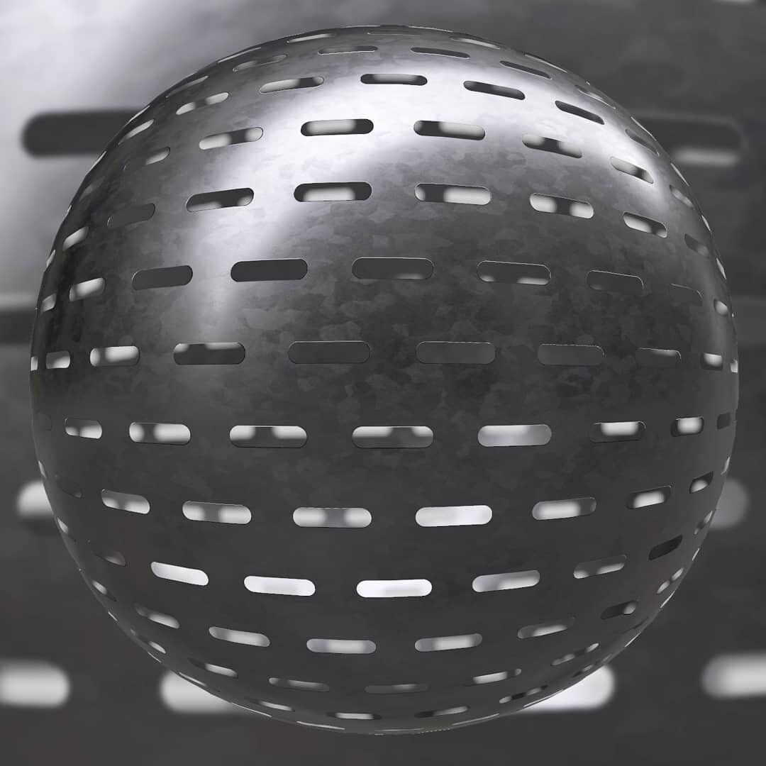 ArtStation - Perforated Galvanised Steel texture made in Substance ...