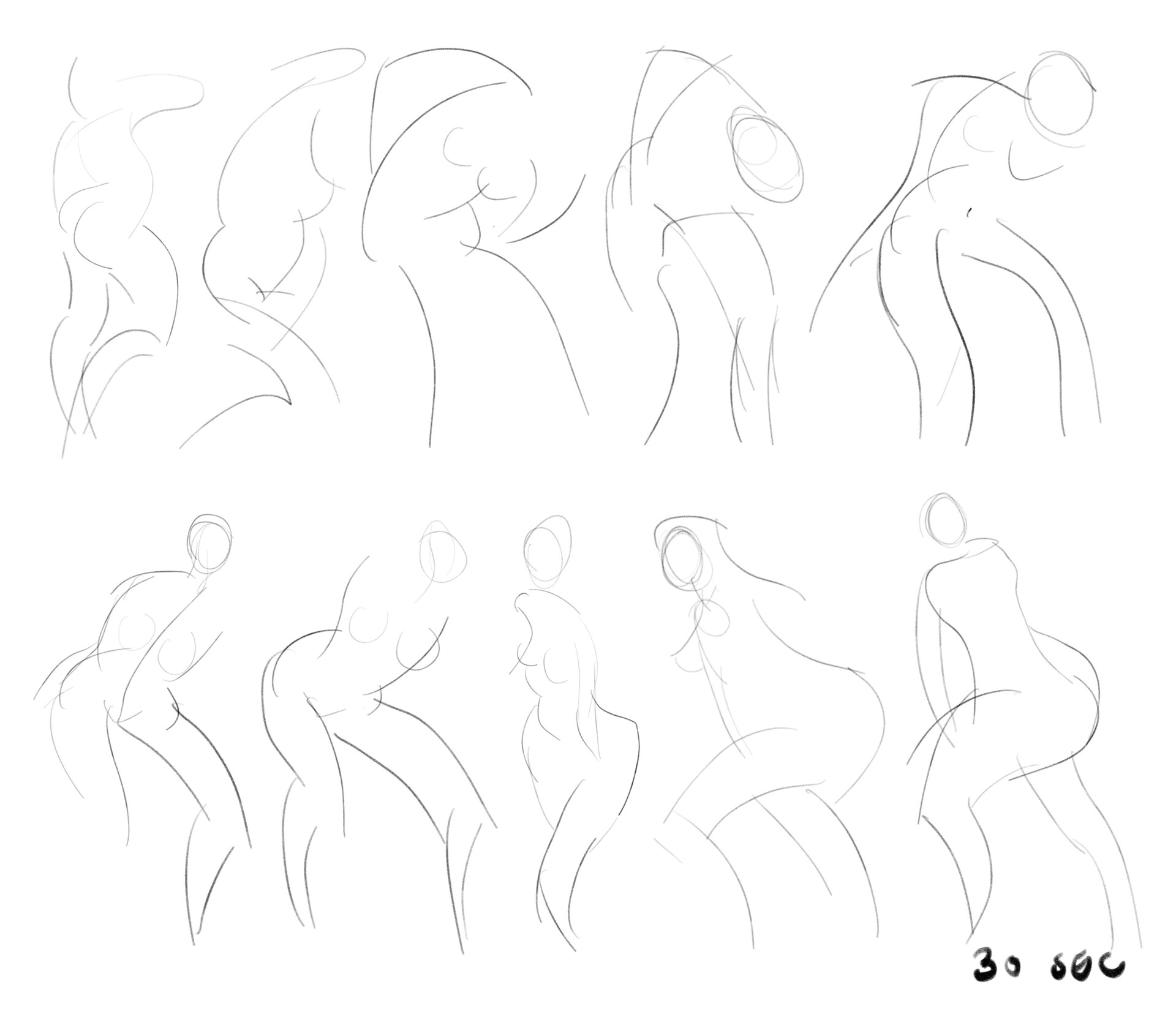 hunched over pose drawing reference