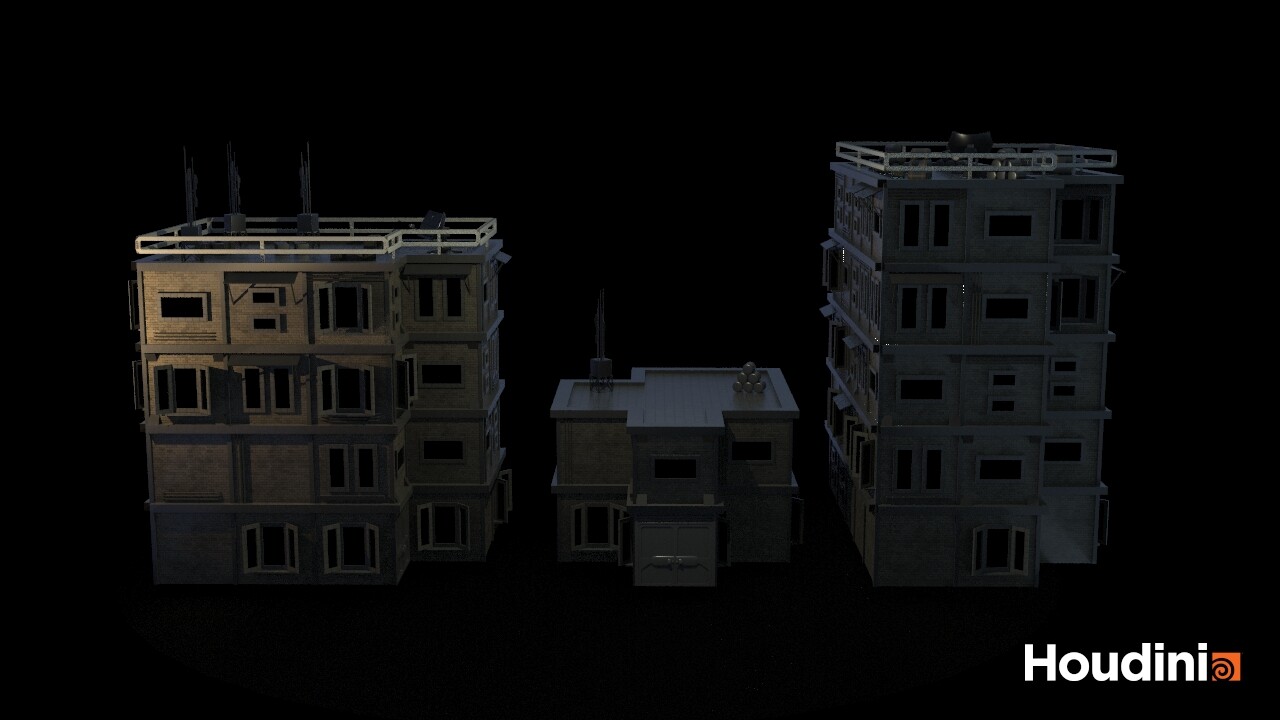 ArtStation - [HOUDINI] Procedural Building #3