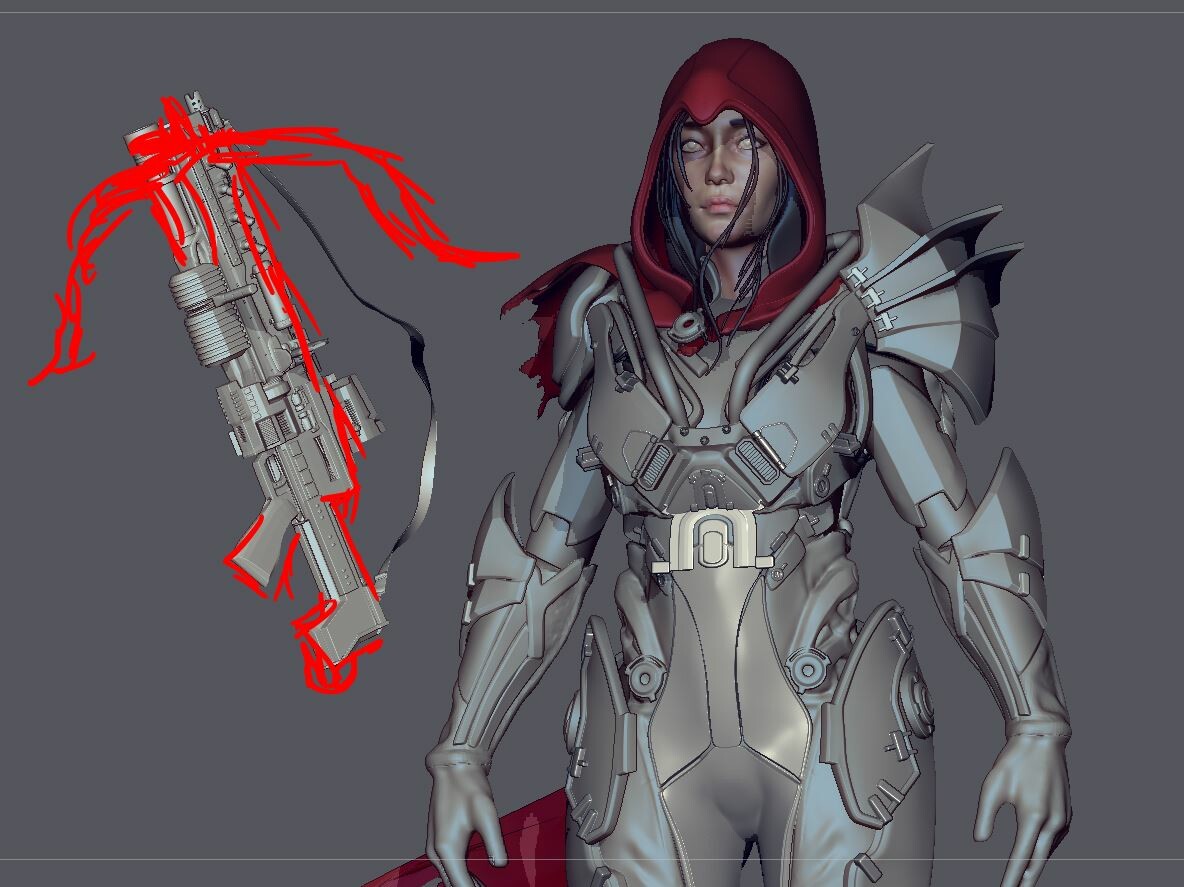 ArtStation - Diablo - Futuristic Demon hunter