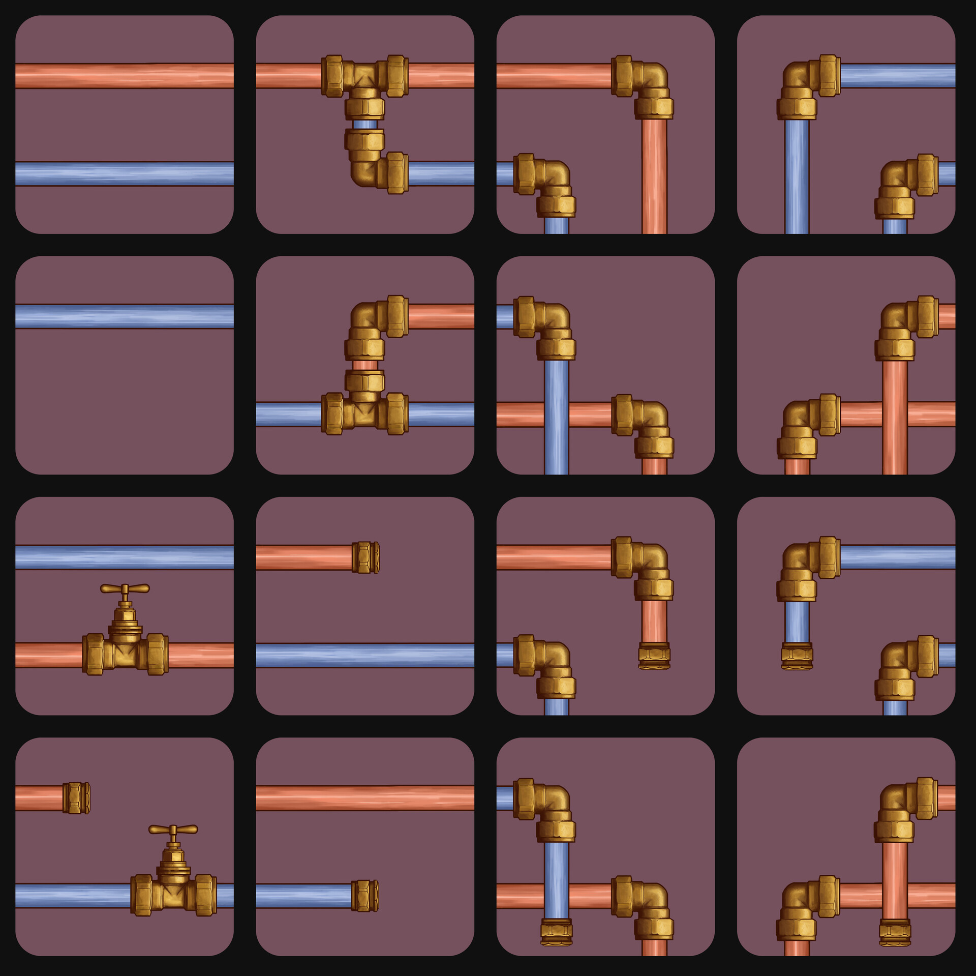 copper pipe pixel art