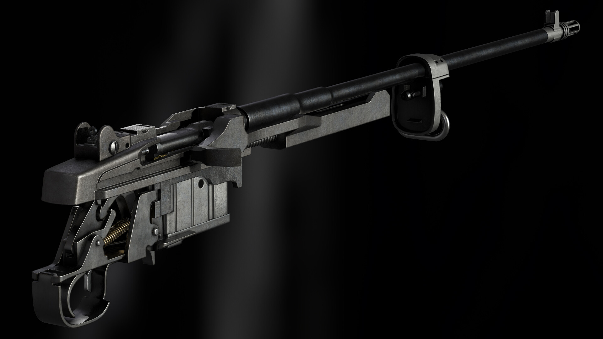 ArtStation - Ruger Mini14 Project: Internals Finished