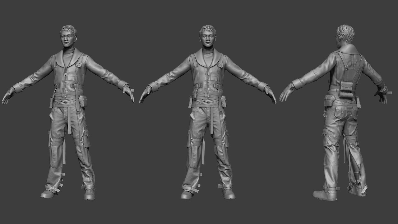 ArtStation - Realtime, realistic character WIP based on this artwork by...