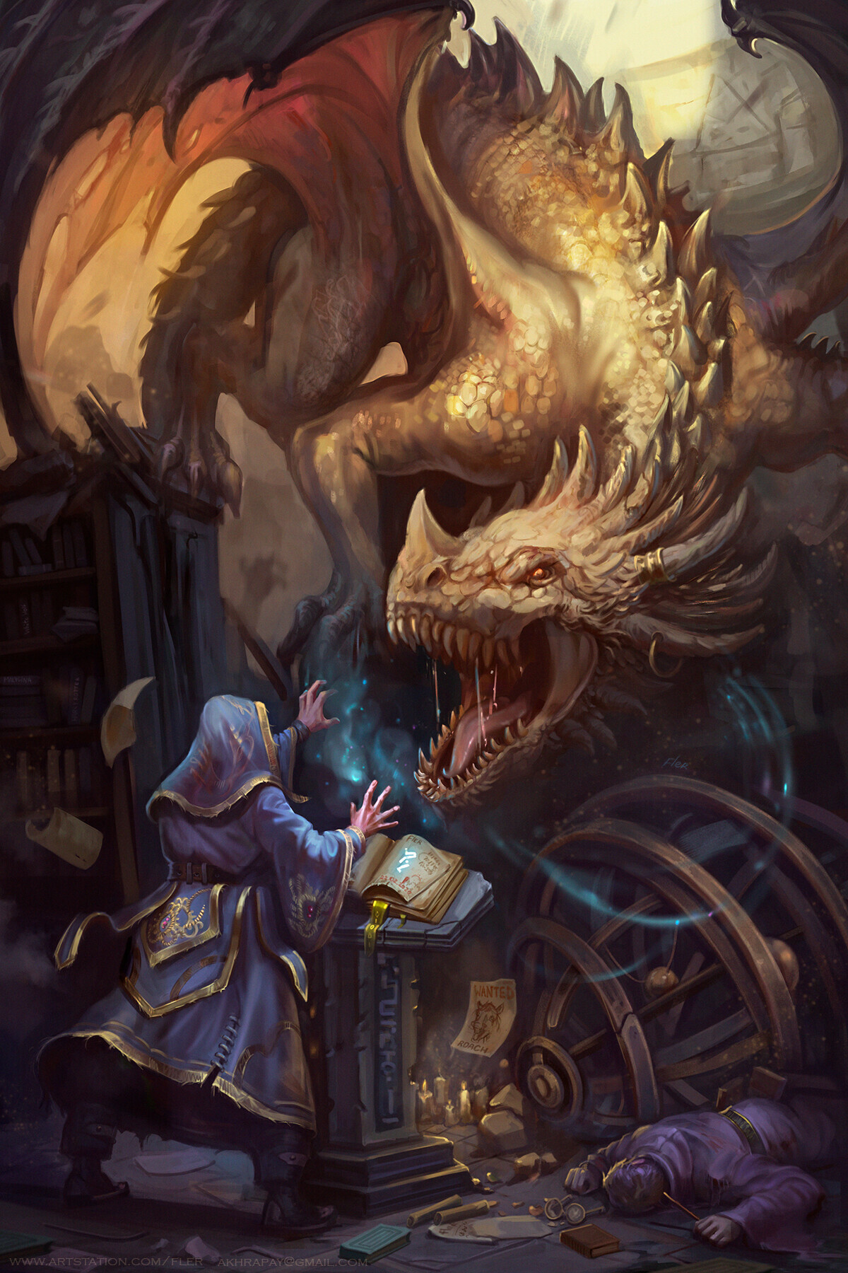 ArtStation - Digital Painting "Dragon Summon" [ Speedpaint ]