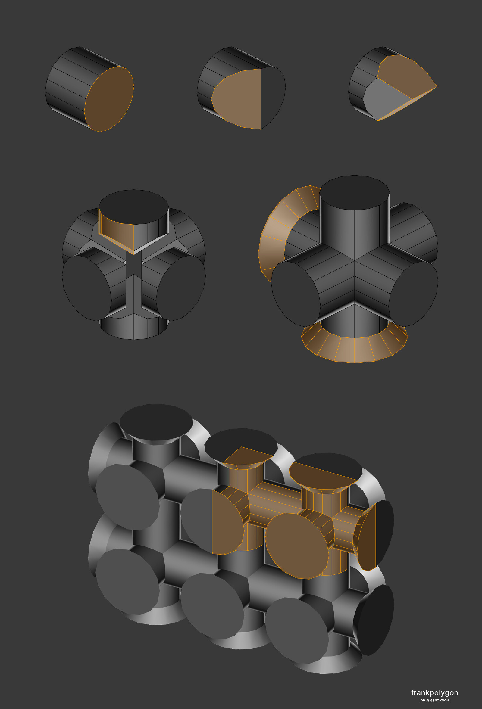 Frank - Boolean + Sub-D Hard Surface Modeling: 123 Blocks (Exercise & Tutorial)