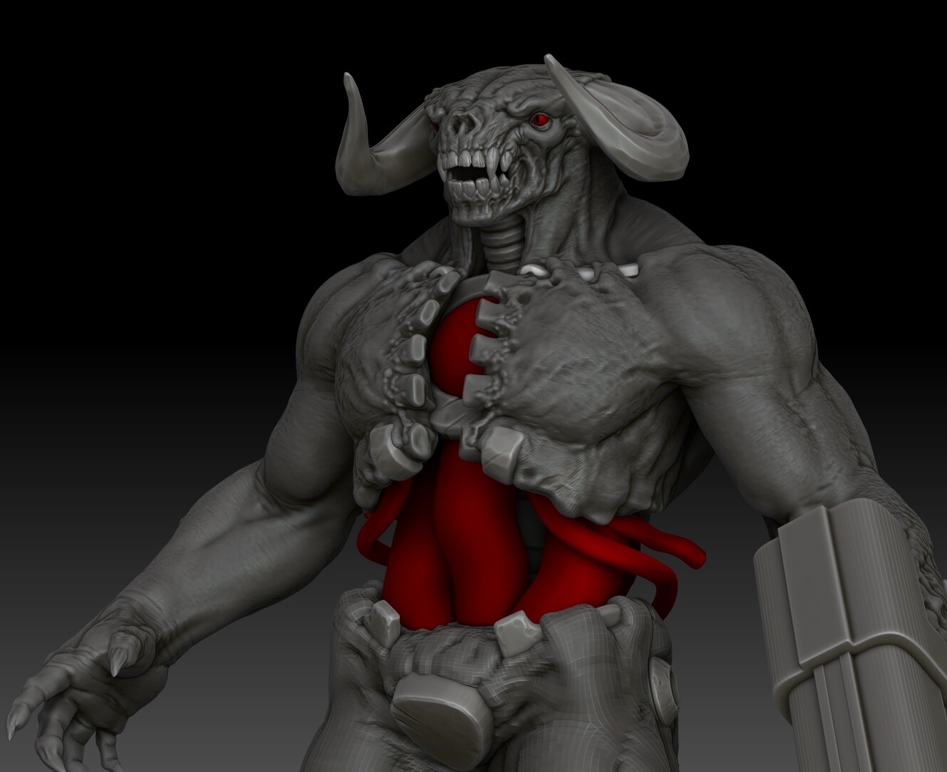 ArtStation - Decide to rework a last year Cyberdemon model.