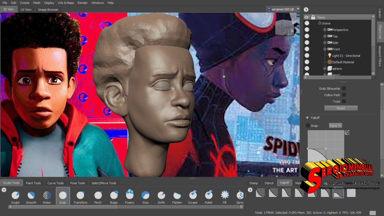 Sergio Gabriel Mengual - Miles Morales: Spiderman Into The SpiderVerse WIP.