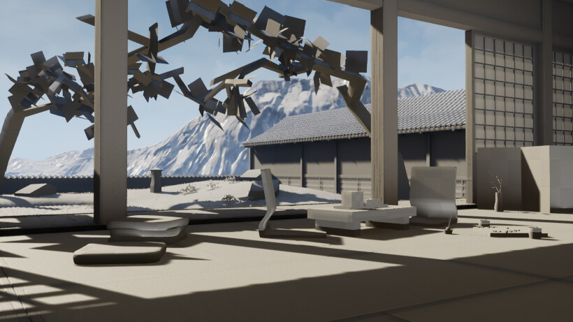 ArtStation - BLOG POST #1: JAPANESE HOUSE BLOCKING AND PIVOT SNAPPING