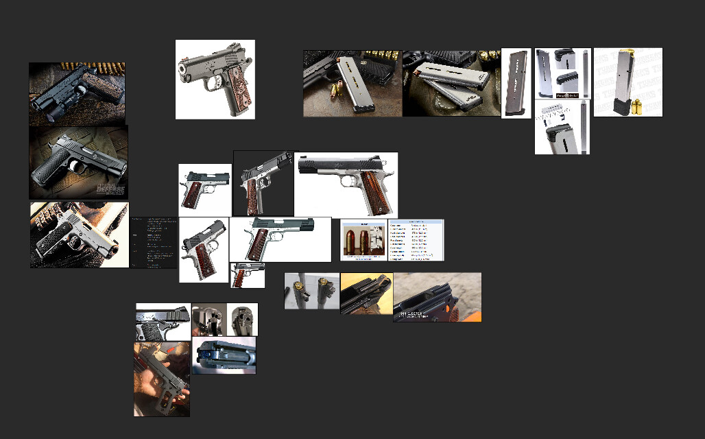 David Phoenix - 1911 hard surface modelling practice #01 - Barrel and guide