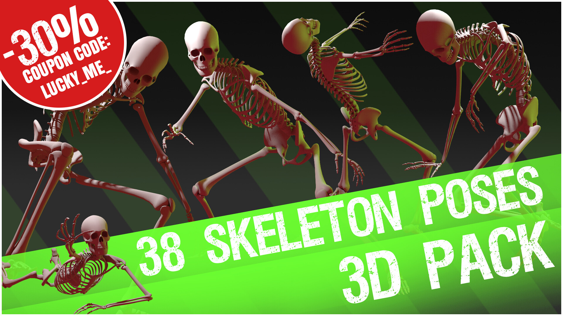 ArtStation - New Skeleton 3D PACK + 30% OFF on ALL PRODUCTS