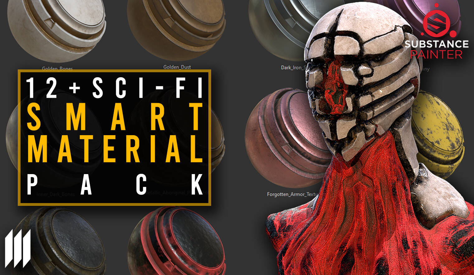 ArtStation - 12 Creatures/Sci-fi Smart Materials Pack For Substance Painter