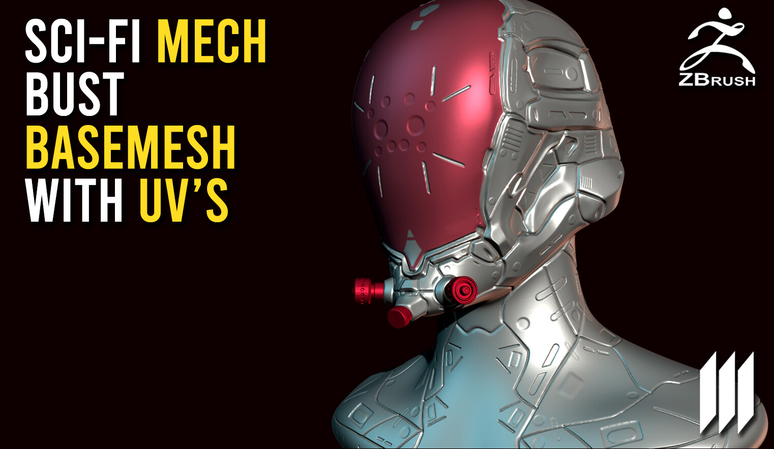 ArtStation - New Digital Product - Sci-Fi Mech Bust Ztool BaseMesh WIth ...