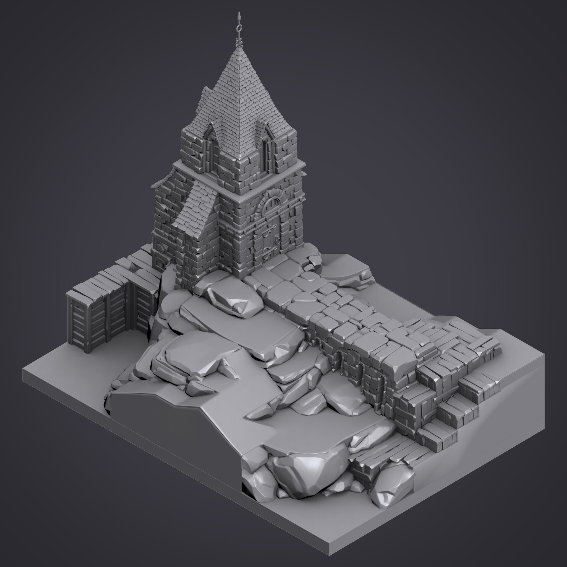 ArtStation - Environment Art Learning and Final Fantasy Part 3: Edge Detail